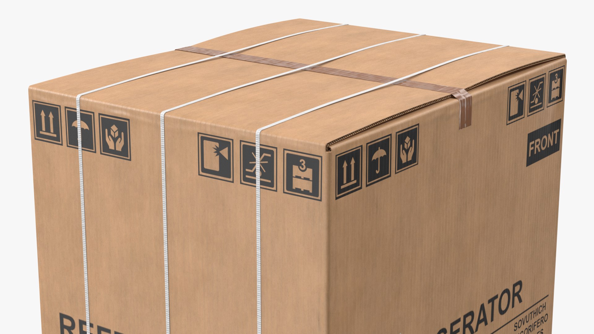 Carton Refrigerator Package Box Old 3D Model - TurboSquid 2115695