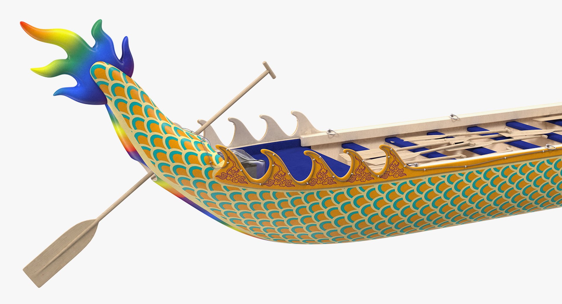 3D traditional dragonboat dragon boat racing - TurboSquid 1368308