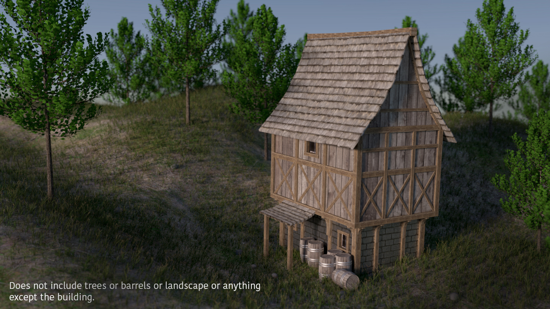 3d model small fantasy medieval house
