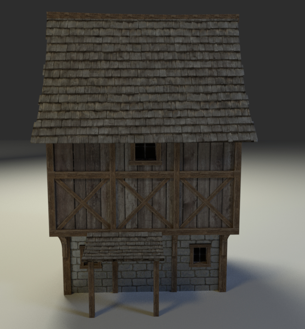 3d model small fantasy medieval house