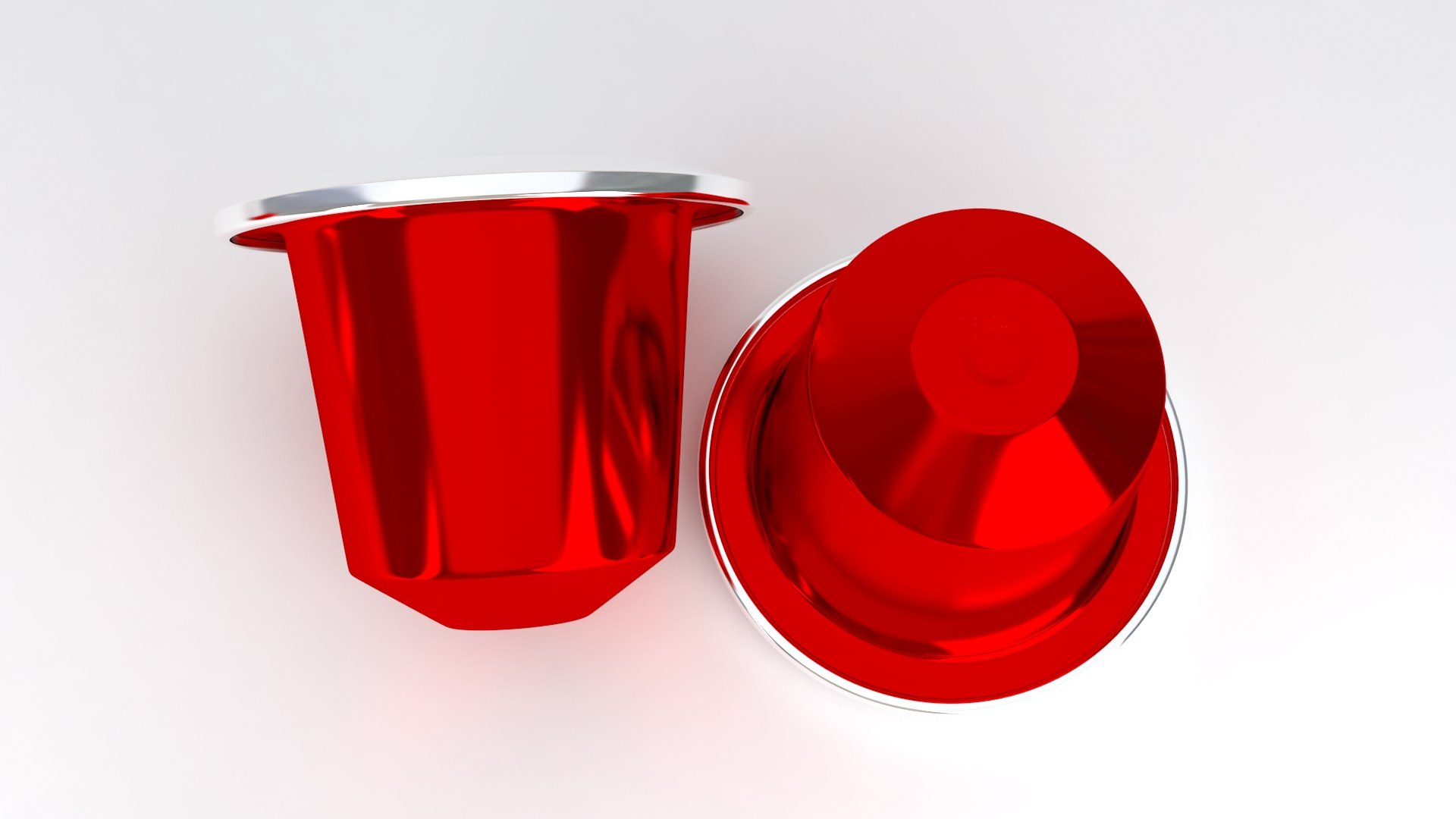 3D Model Coffee Capsule Red - TurboSquid 2345582