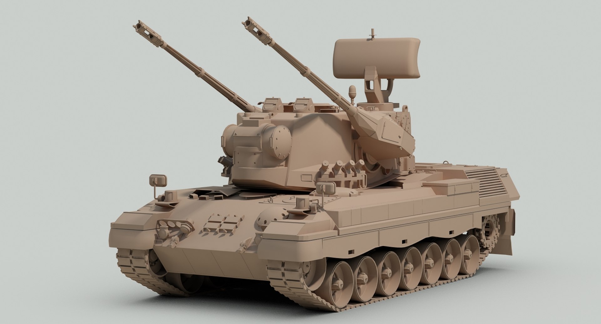 3d modern gepard 35mm anti model