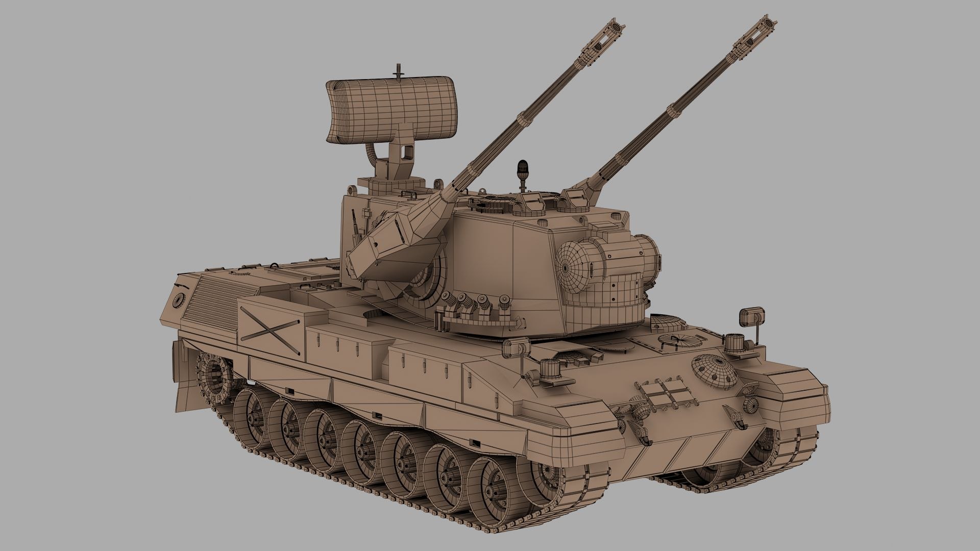 3d Modern Gepard 35mm Anti Model