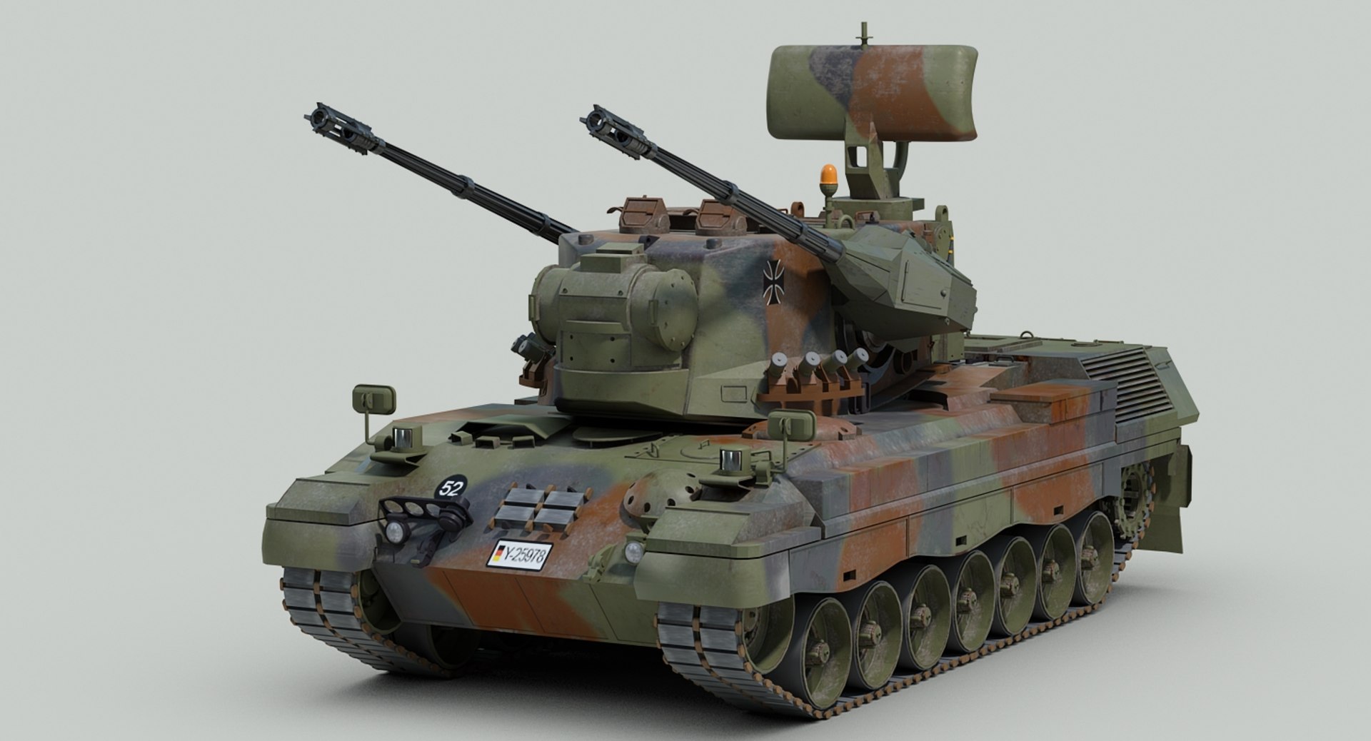 3d modern gepard 35mm anti model
