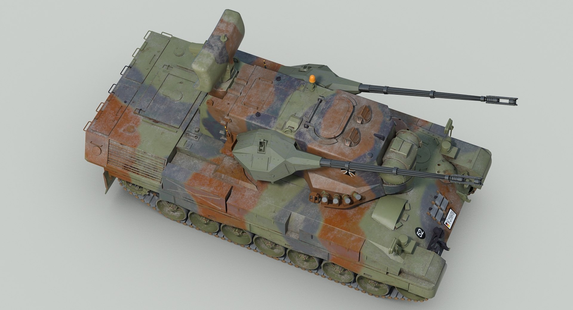 3d modern gepard 35mm anti model