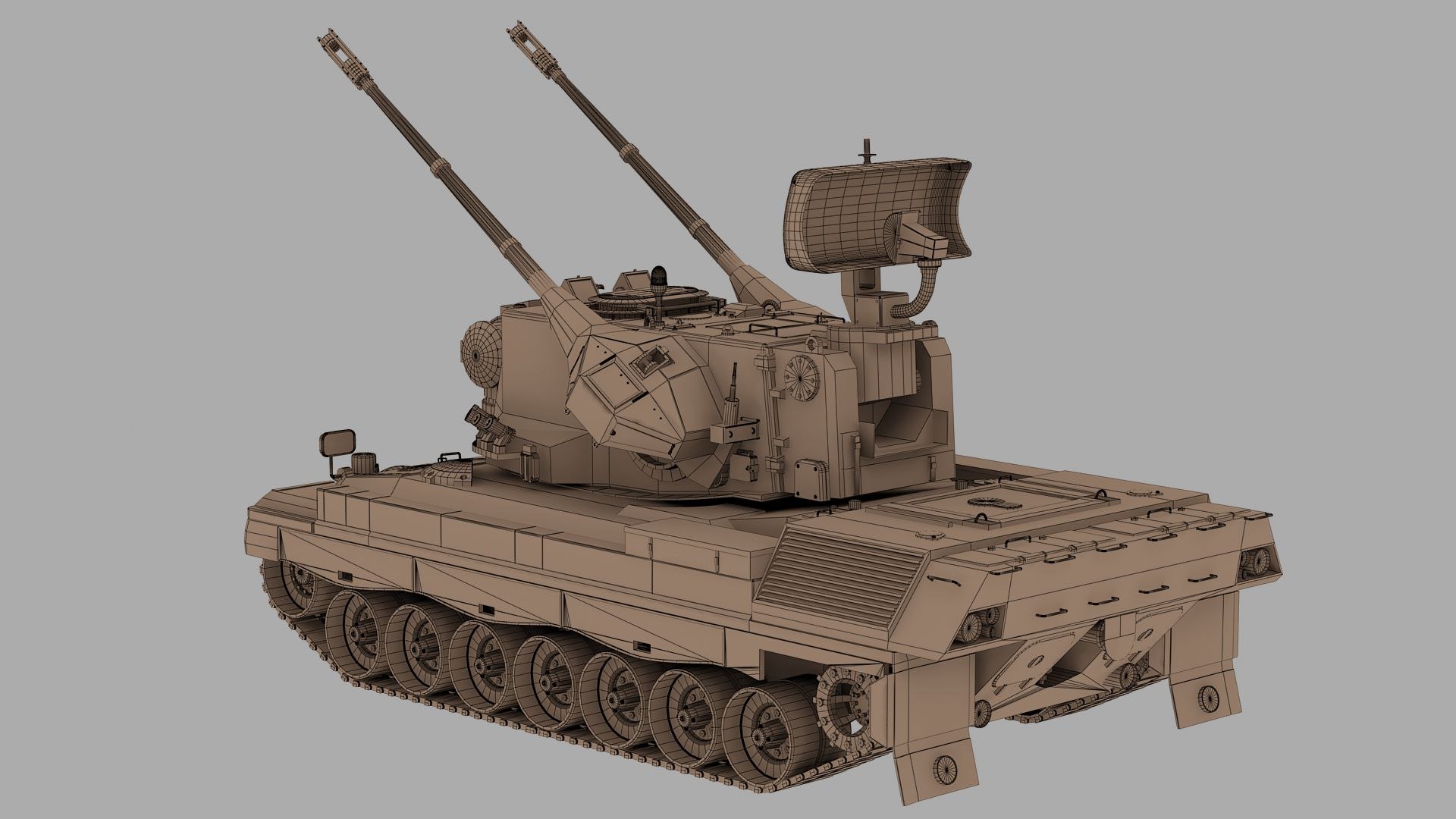 3d Modern Gepard 35mm Anti Model
