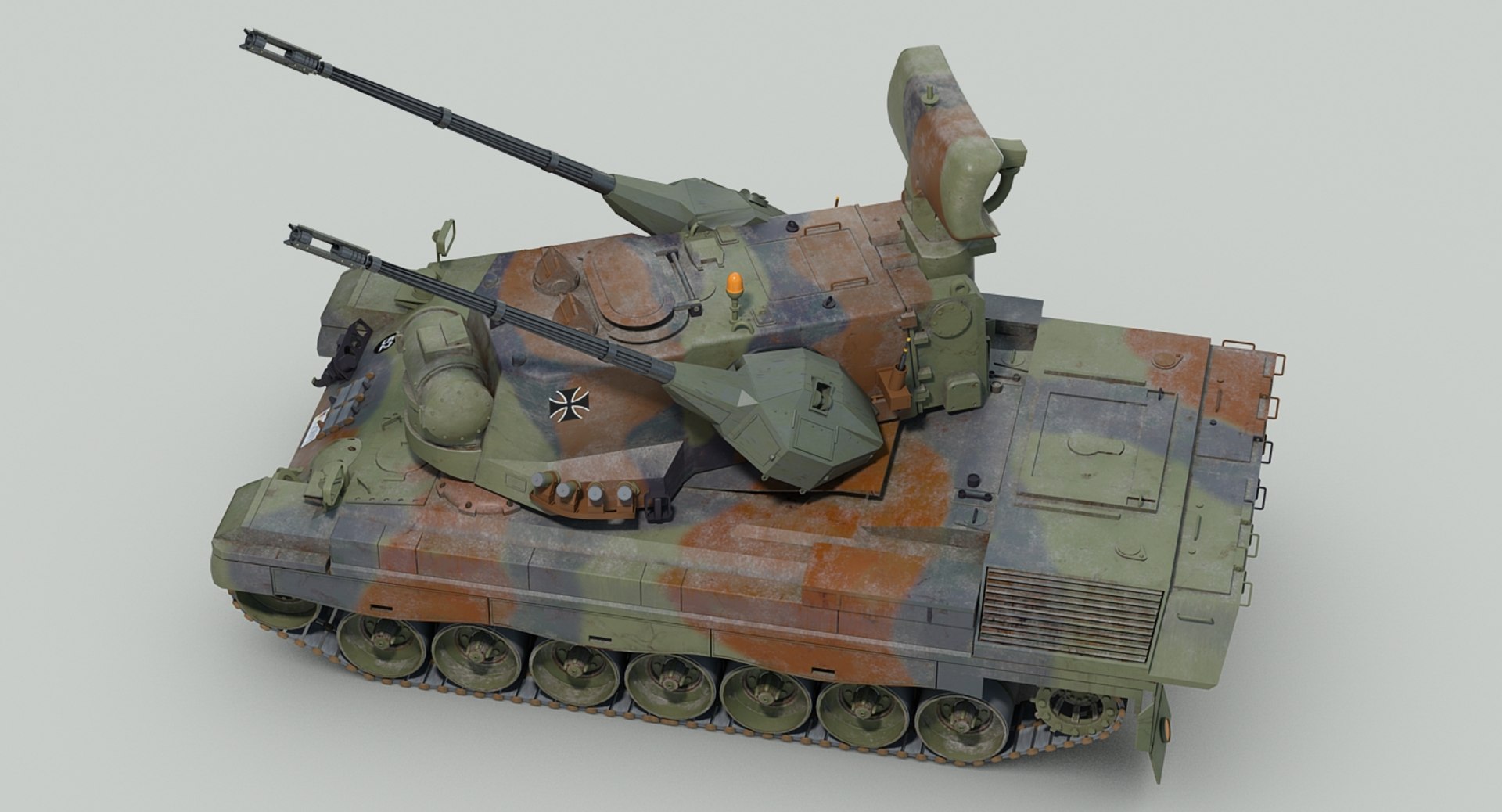 3d modern gepard 35mm anti model