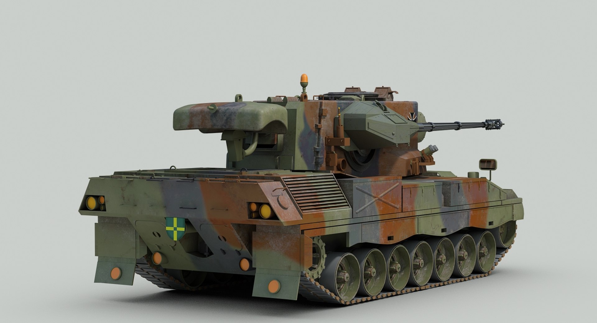 3d modern gepard 35mm anti model