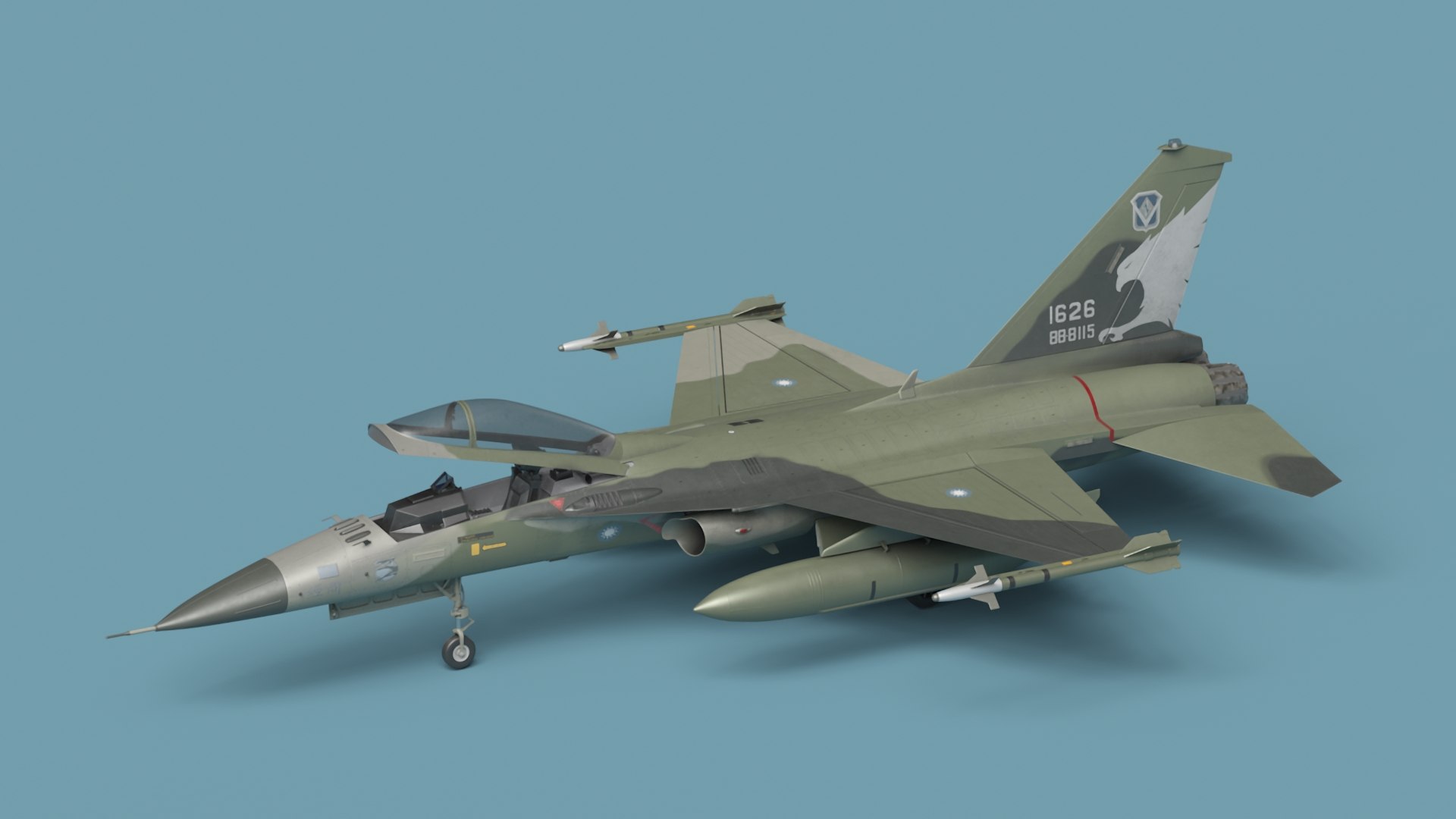 3D Model AIDC F-CK-1 Ching-Kuo Fighter Jet Green Rigged - TurboSquid ...