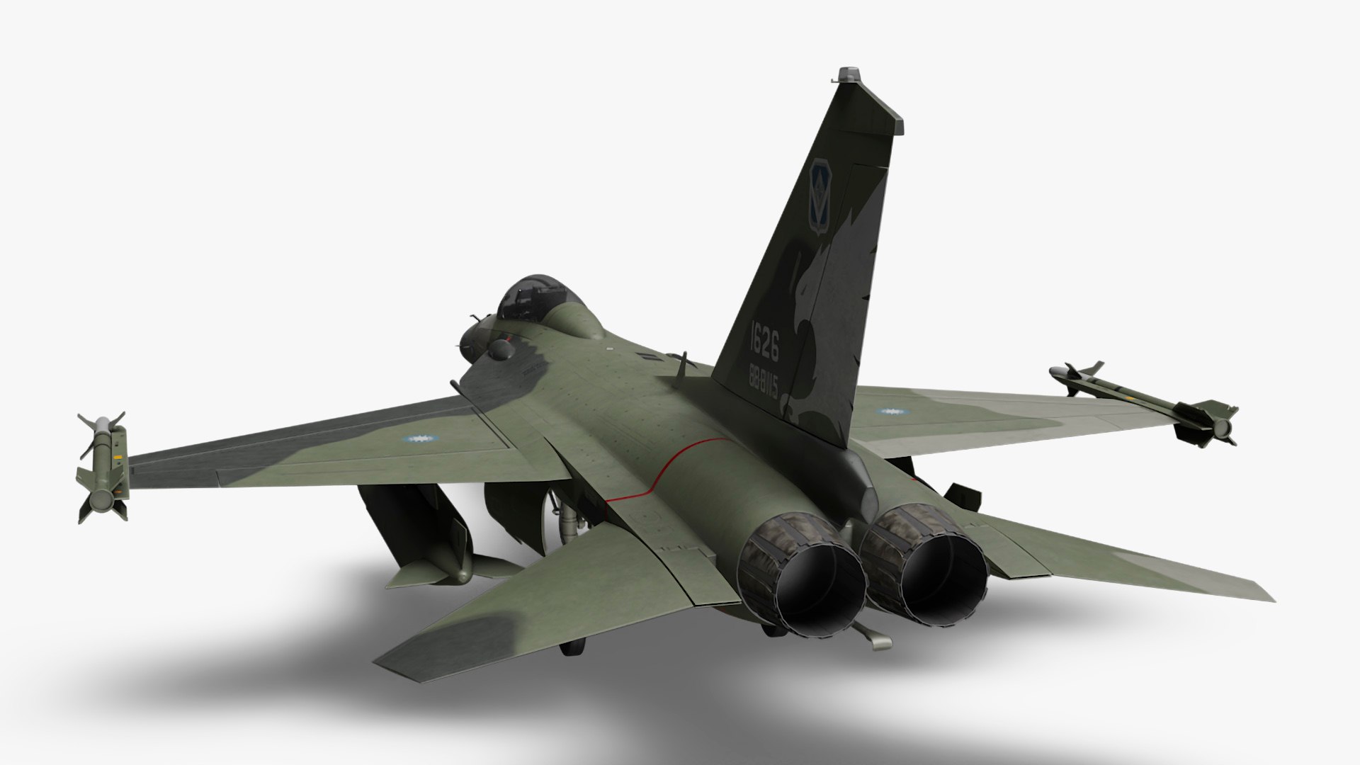 3D Model AIDC F-CK-1 Ching-Kuo Fighter Jet Green Rigged - TurboSquid ...
