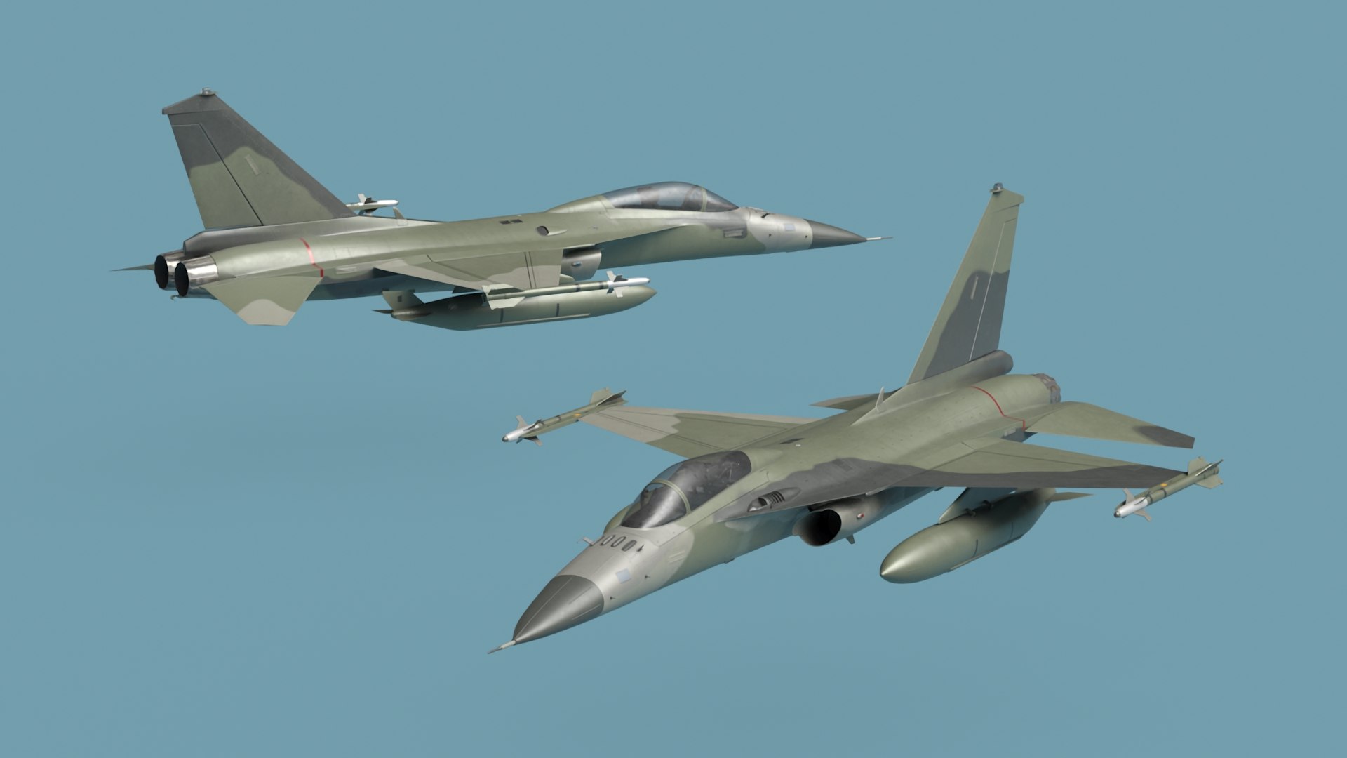3D Model AIDC F-CK-1 Ching-Kuo Fighter Jet Green Rigged - TurboSquid ...