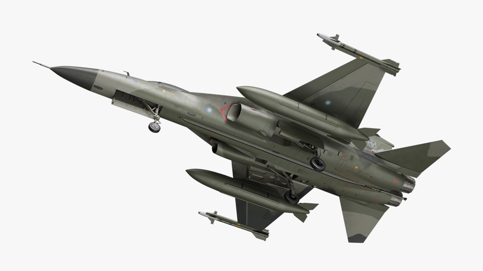 3D Model AIDC F-CK-1 Ching-Kuo Fighter Jet Green Rigged - TurboSquid ...