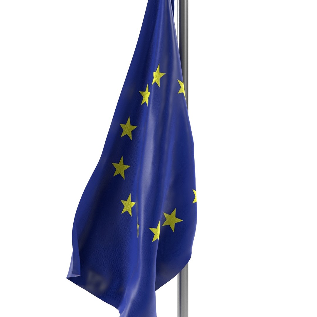 Eu Flags 3d Model