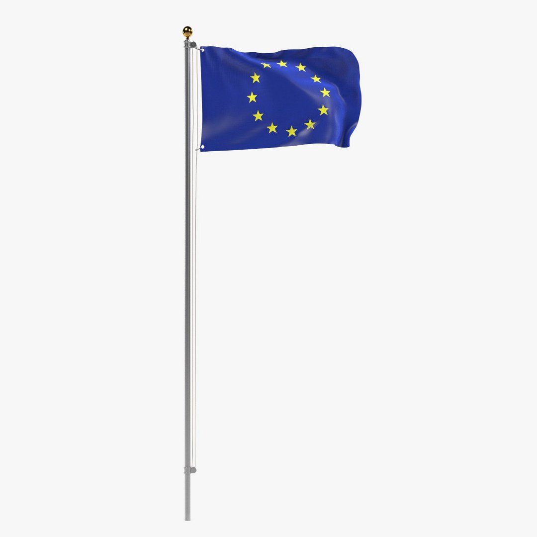 Eu Flags 3d Model