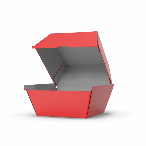 3D Red Burger Box - TurboSquid 2050717