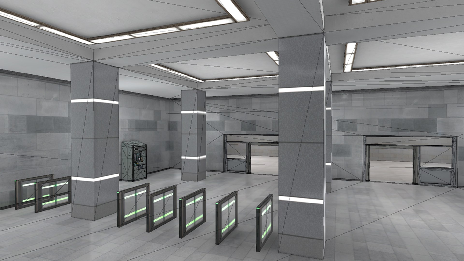 Subway Station Model Model - TurboSquid 2394932