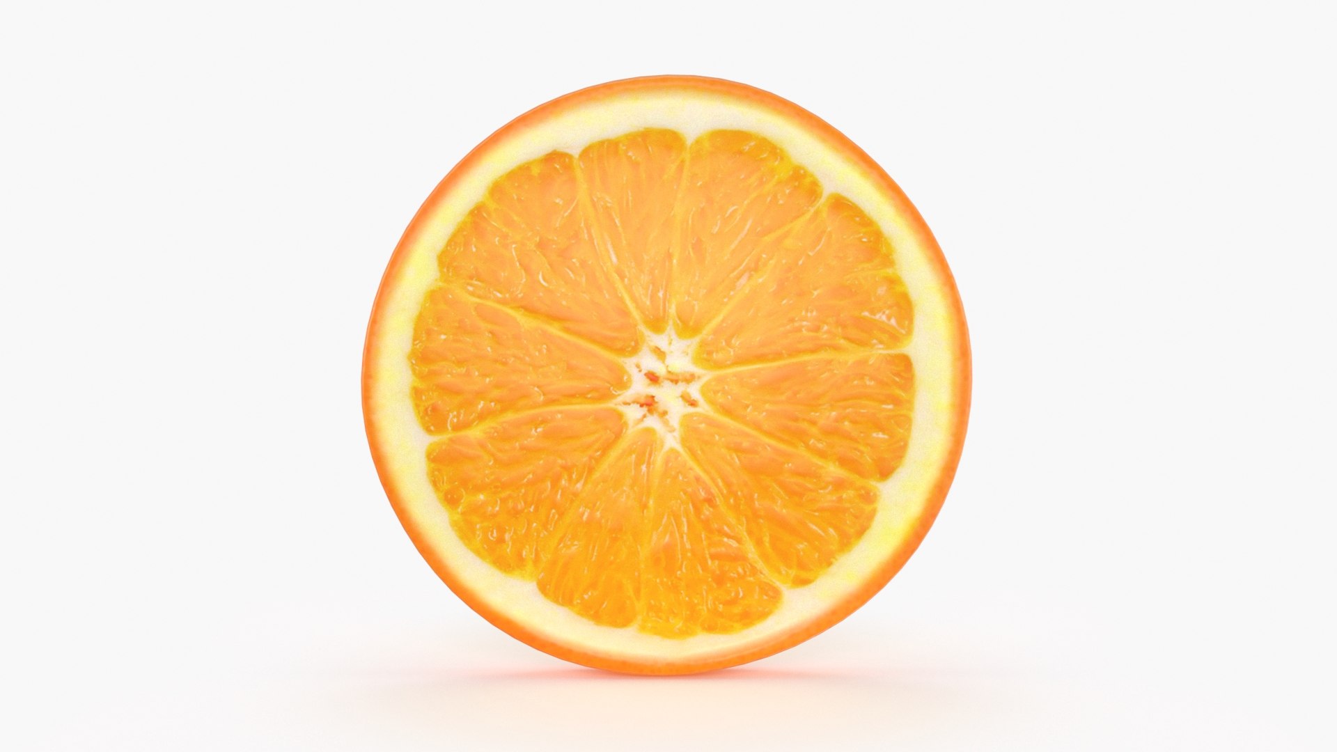 3D Round Orange Slice model - TurboSquid 1993072