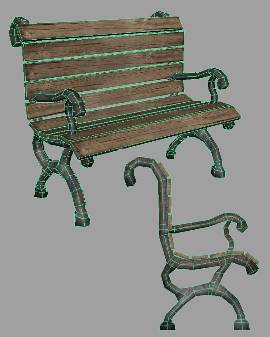 Victorian Bench 3d Obj