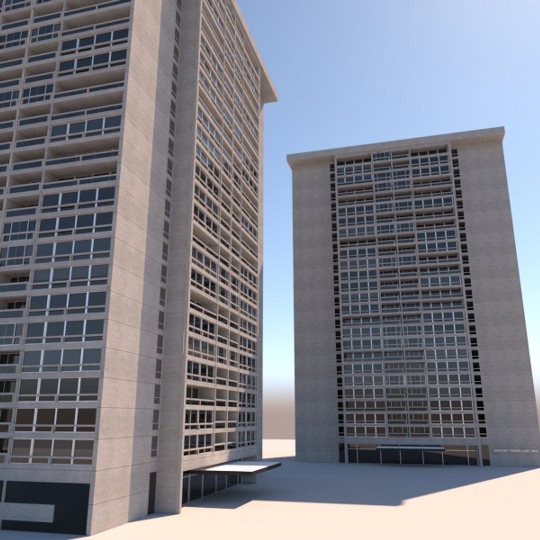 3d Model Of Century Towers
