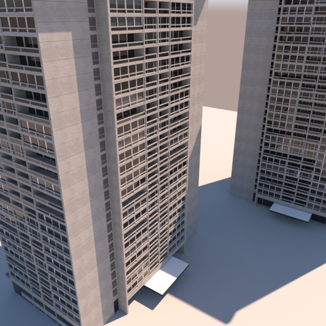 3d Model Of Century Towers