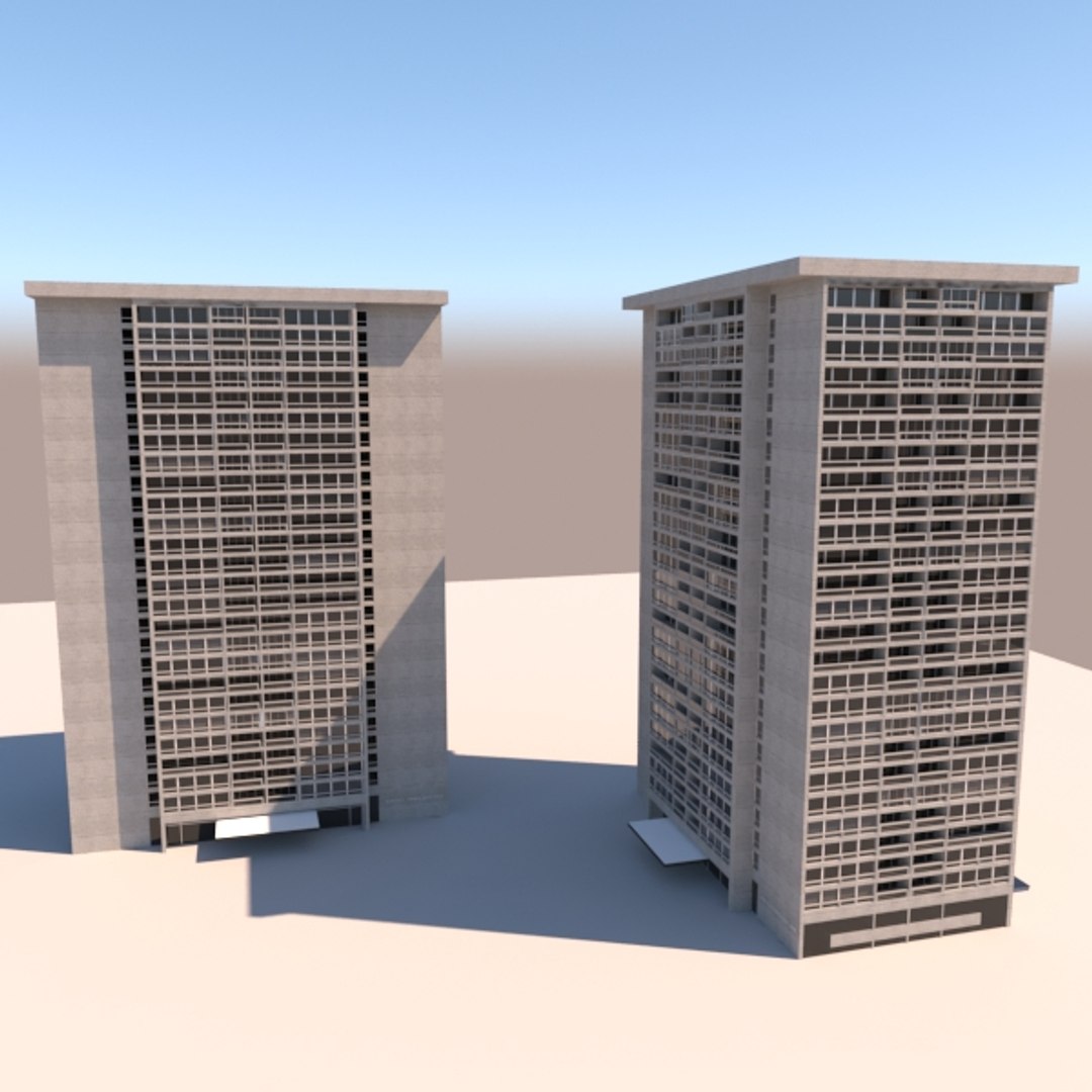 3d Model Of Century Towers