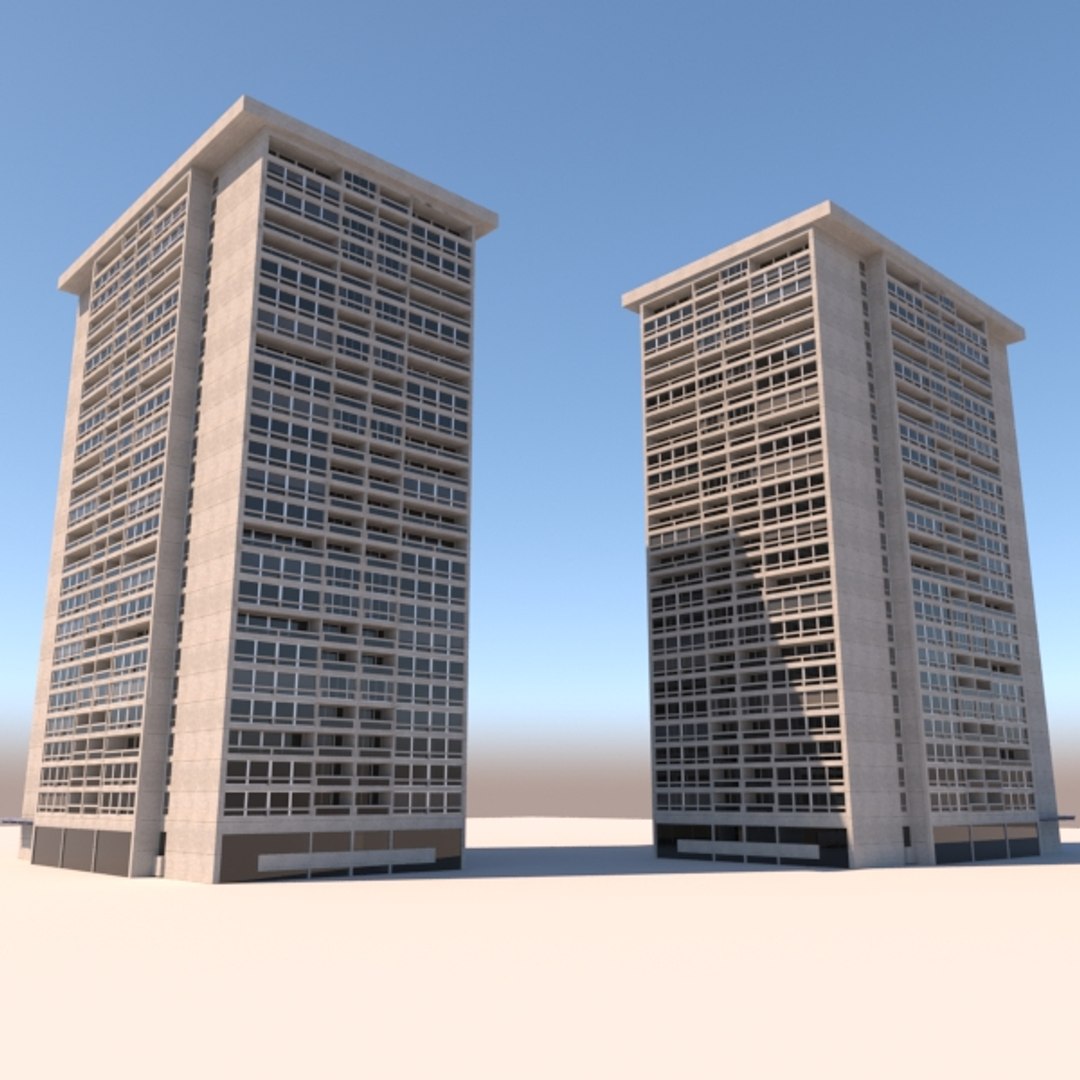 3d Model Of Century Towers
