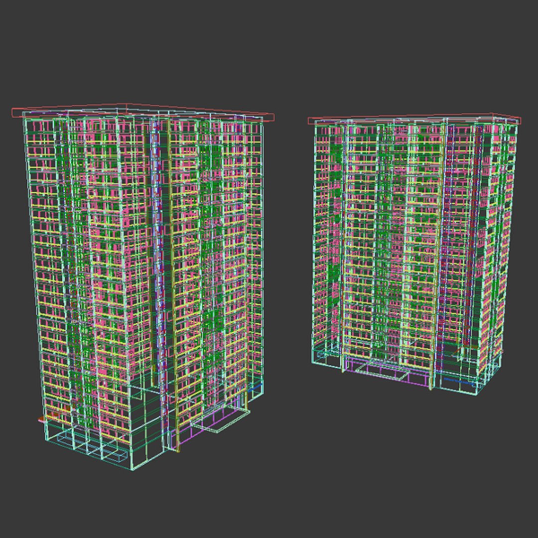 3d Model Of Century Towers