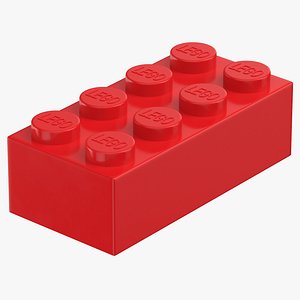Lego brick 2x4 white 3D model - TurboSquid 1409499