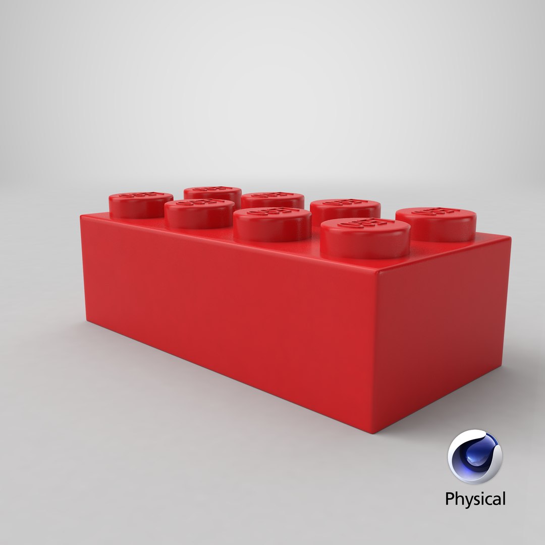 Lego brick 2x4 bright 3D - TurboSquid 1409501