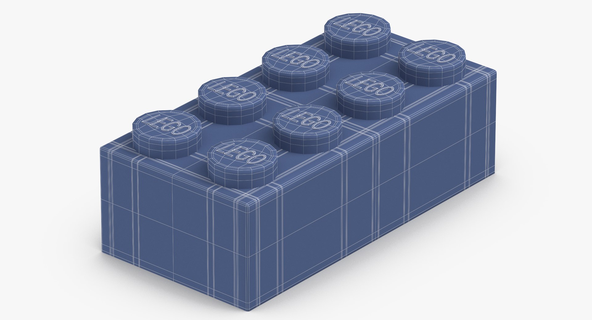 Lego Brick 2x4 Bright 3D - TurboSquid 1409501