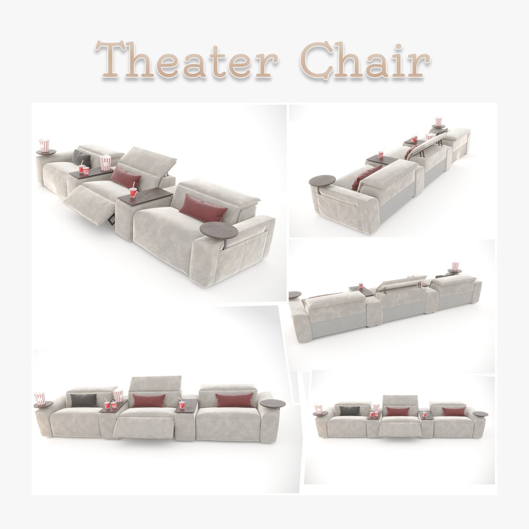 Theater Chair Model - TurboSquid 2160955