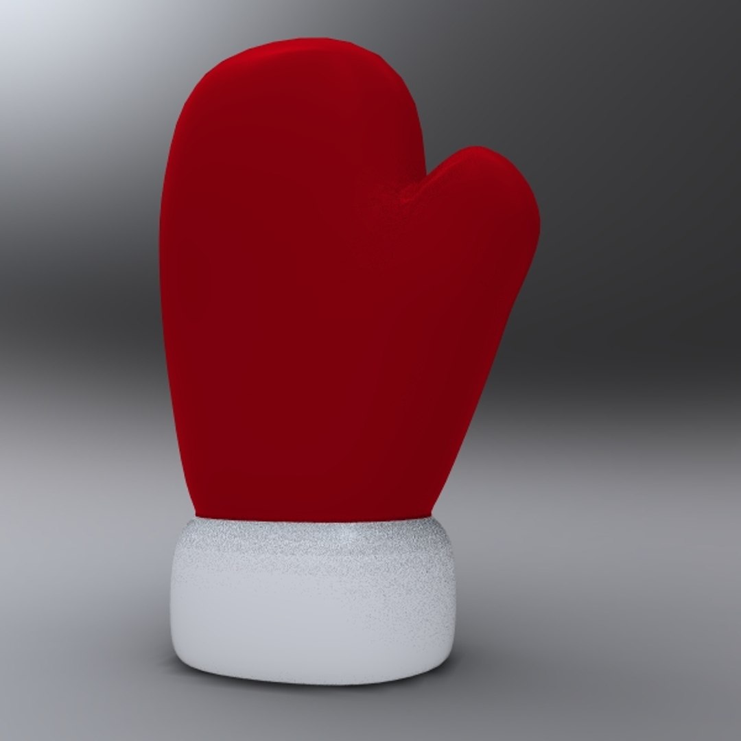 3d Santa Claus Mitten Christmas