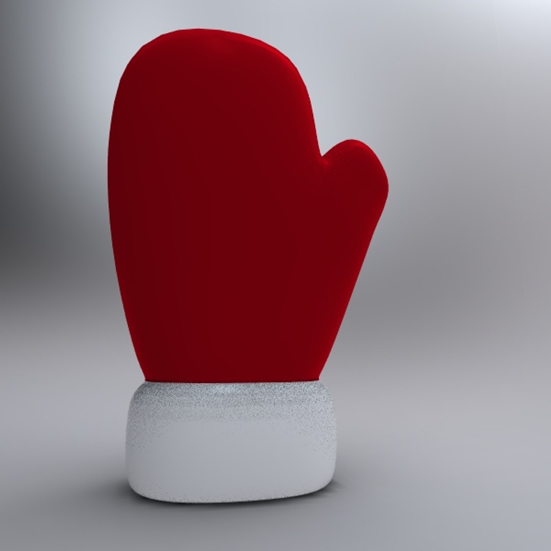 3d Santa Claus Mitten Christmas