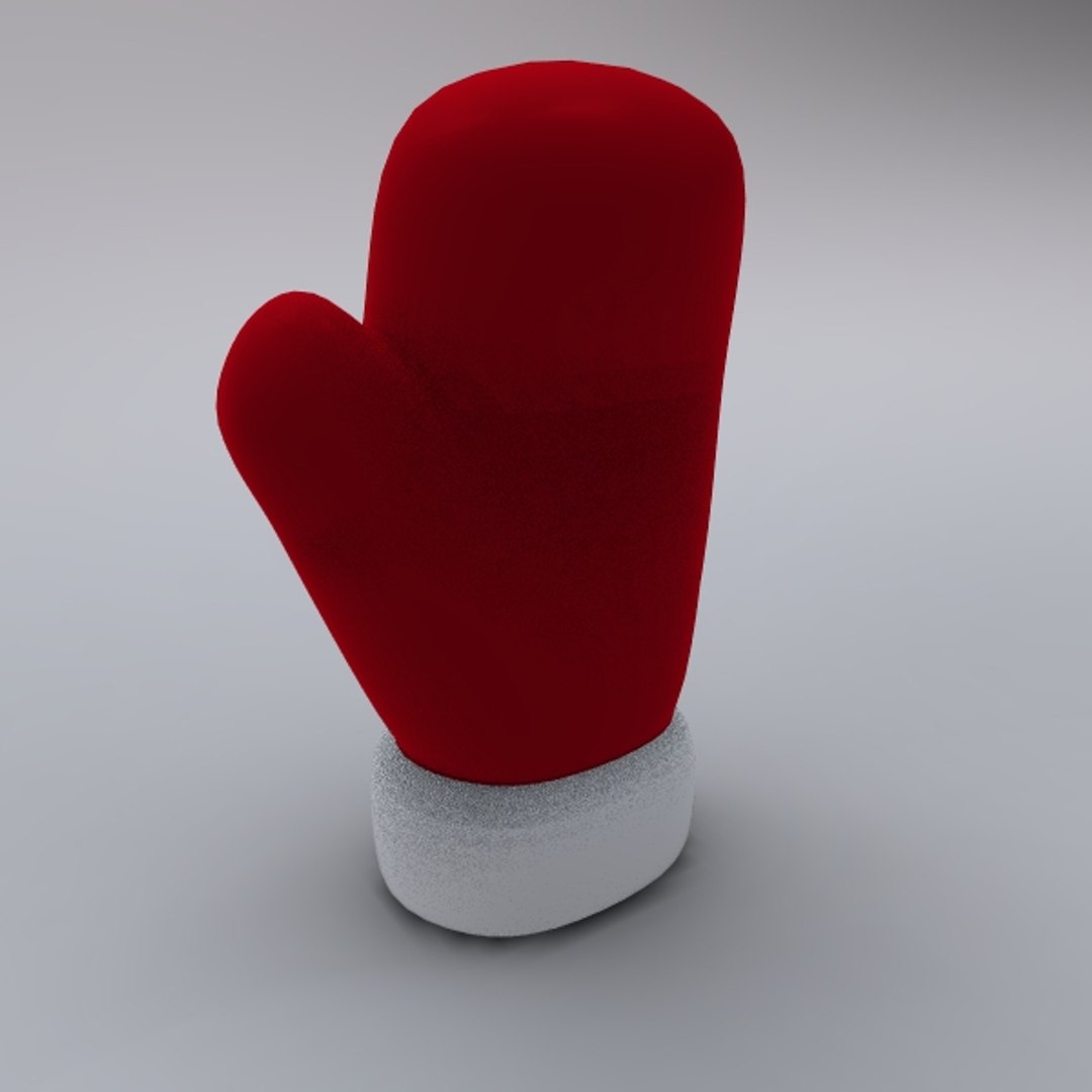3d Santa Claus Mitten Christmas