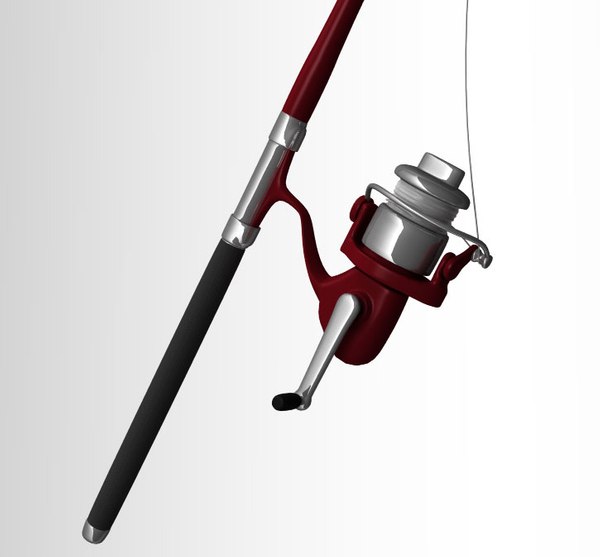 3D fishing rod reel model - TurboSquid 1544907