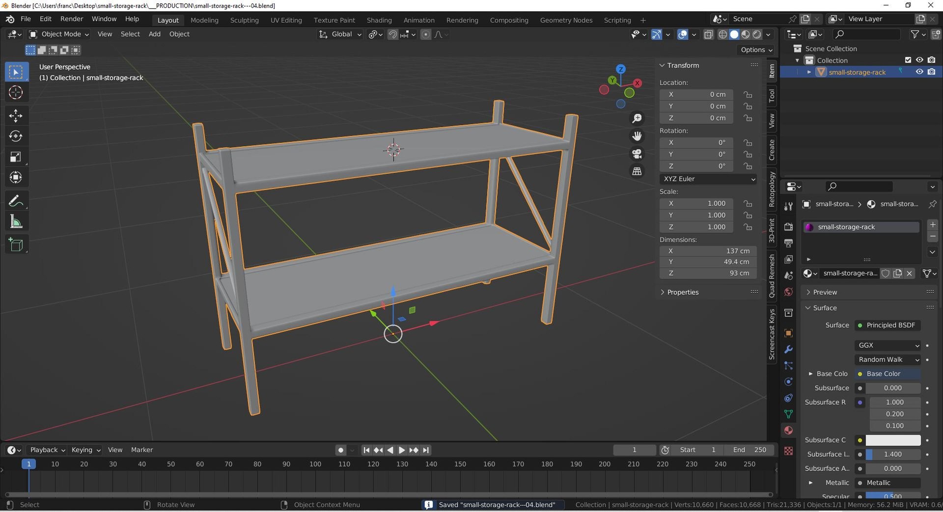 3D Small Storage Rack - TurboSquid 2047678