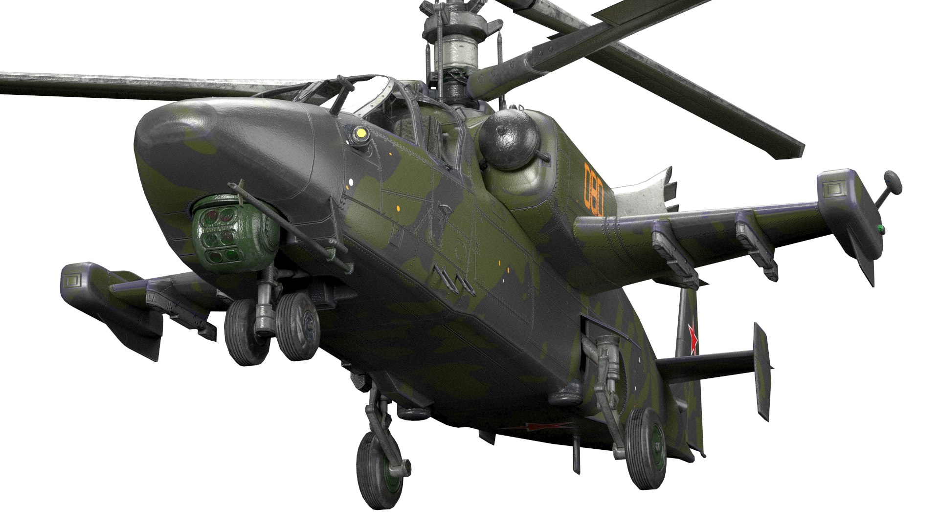 3D 4K Attack Helicopter KA52 Black Shark Hokum - TurboSquid 2033748