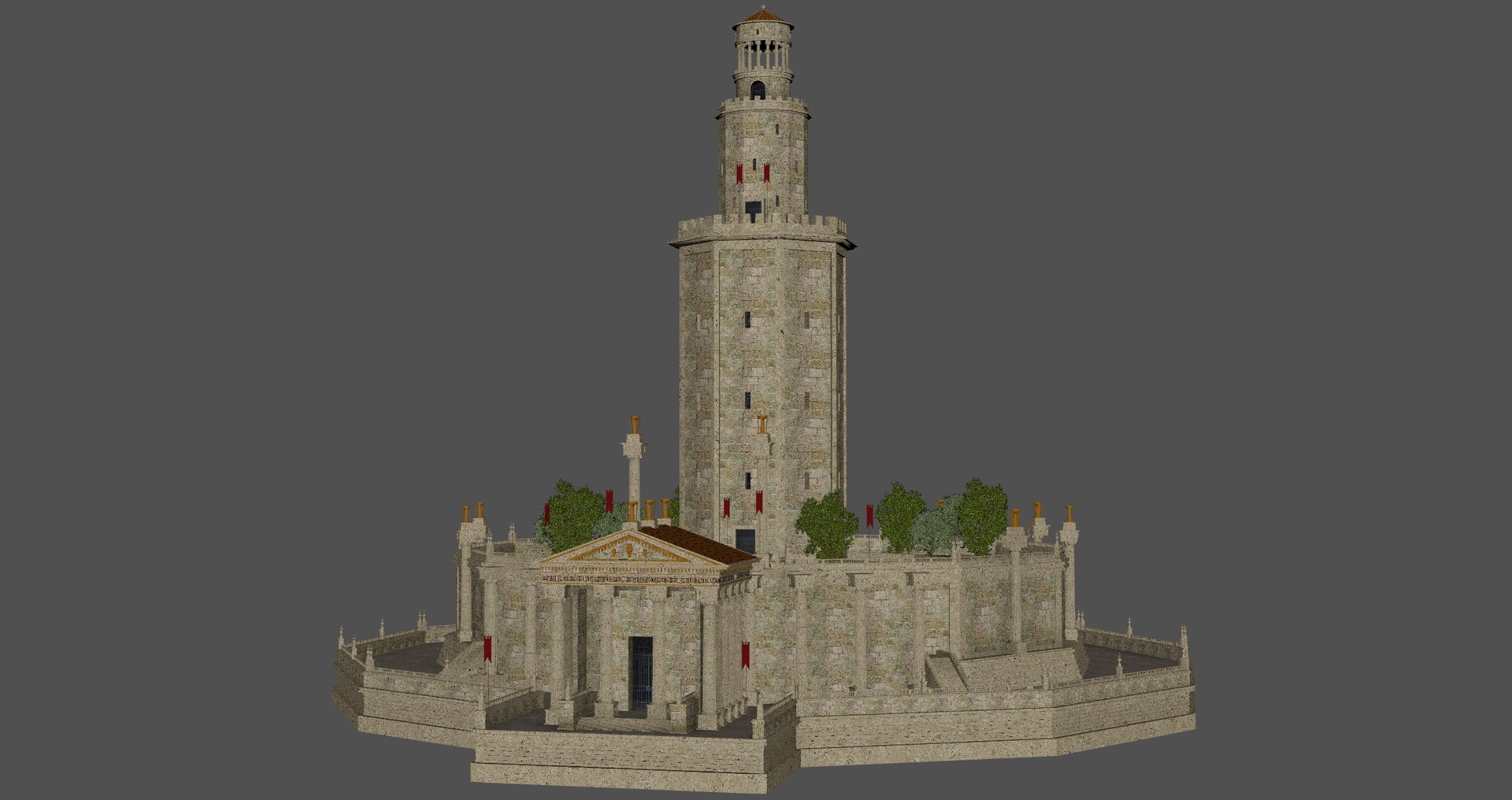 3D Caesarea Lighthouse - TurboSquid 2330513