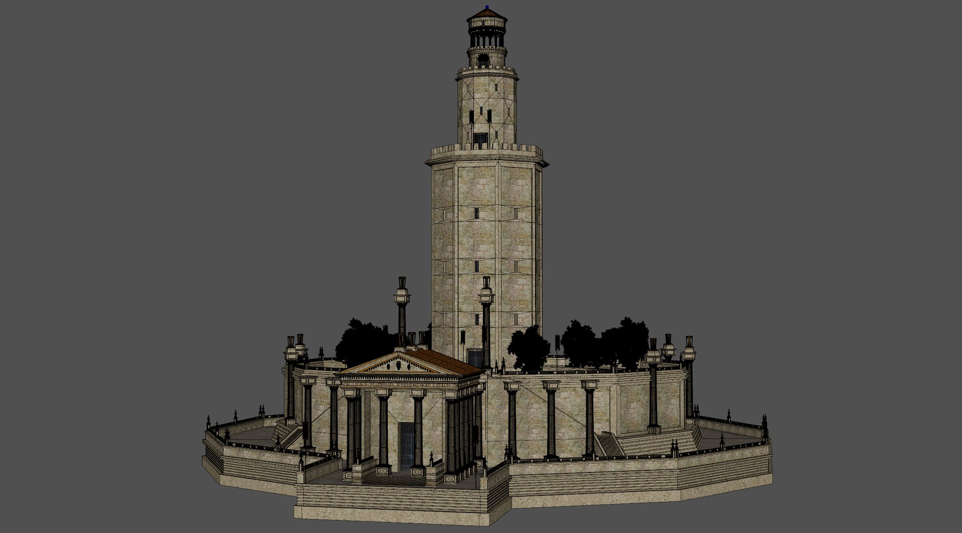 3D Caesarea Lighthouse - TurboSquid 2330513