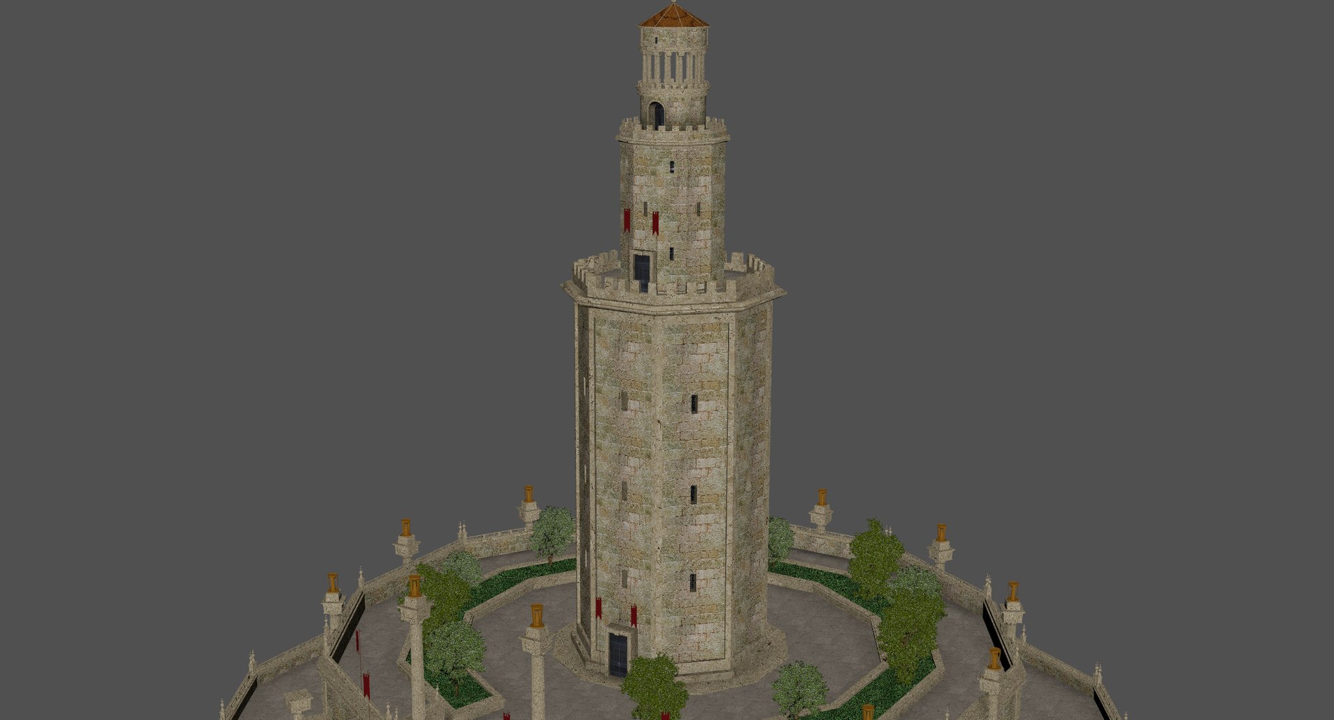 3D Caesarea Lighthouse - TurboSquid 2330513