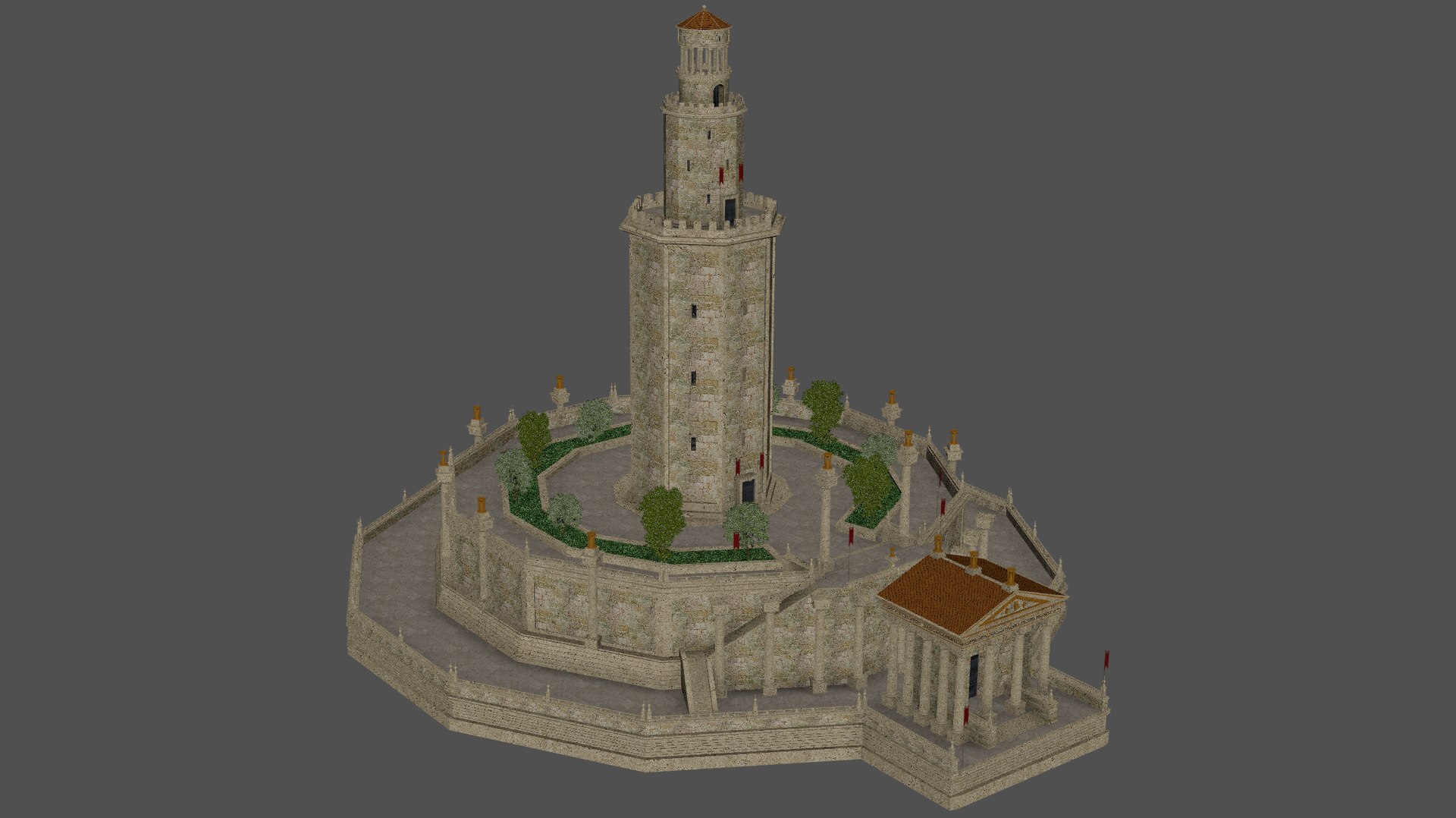 3D Caesarea Lighthouse - TurboSquid 2330513