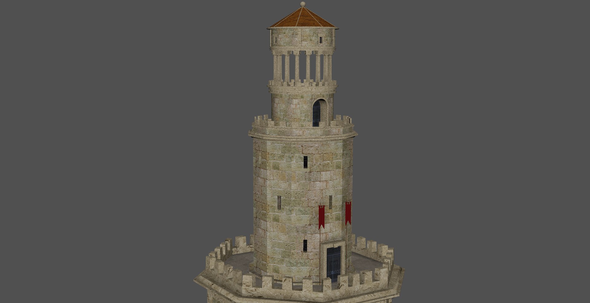 3D Caesarea Lighthouse - TurboSquid 2330513