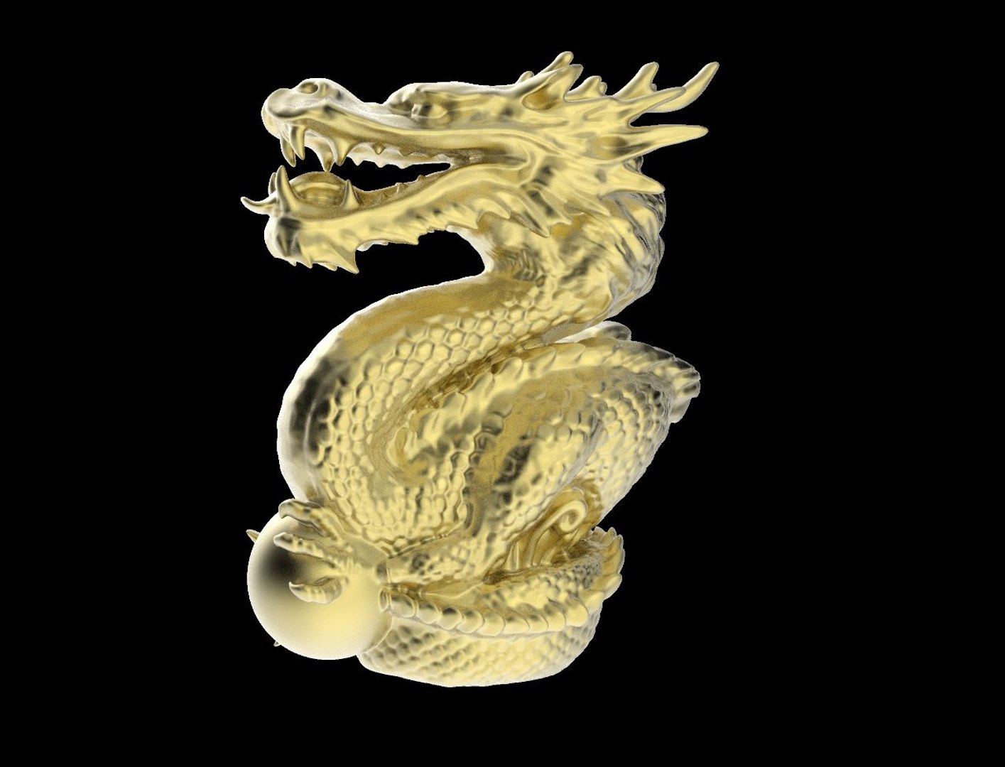 obj dragon statue