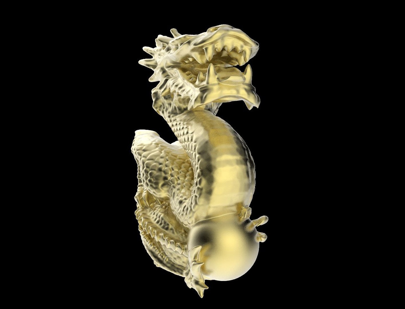 obj dragon statue