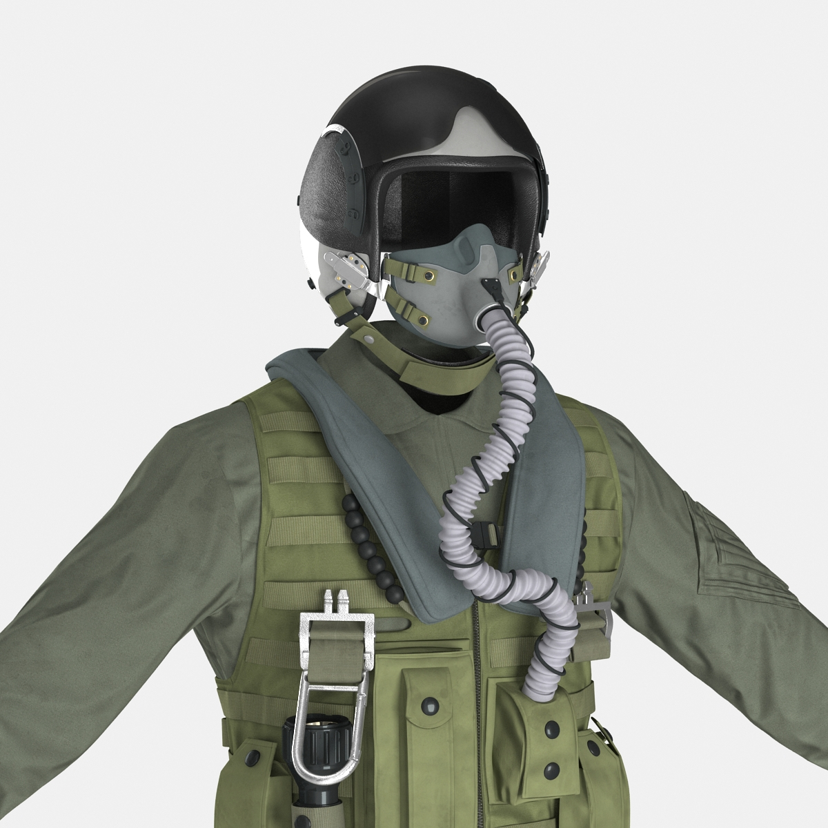 military jet fighter pilot 3d c4d