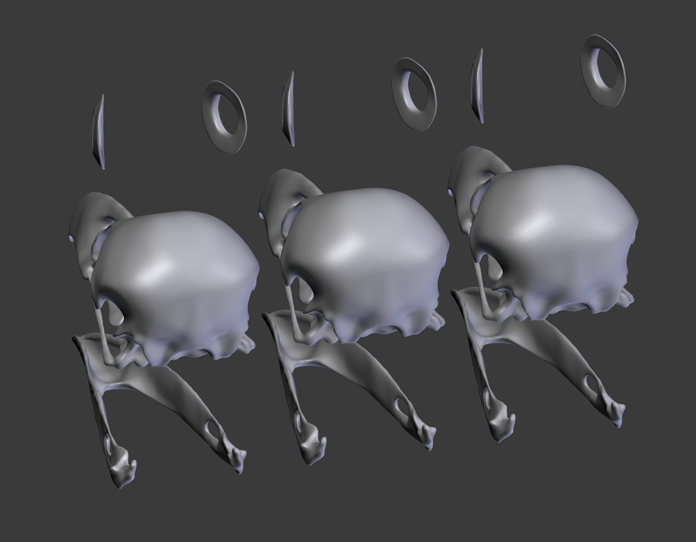 3d Raven Skull Model