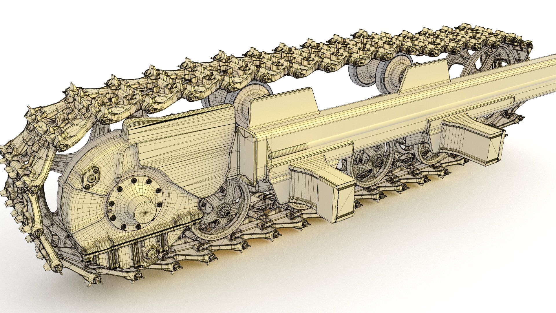 3D Track Bulldozer Excavator - TurboSquid 1587091