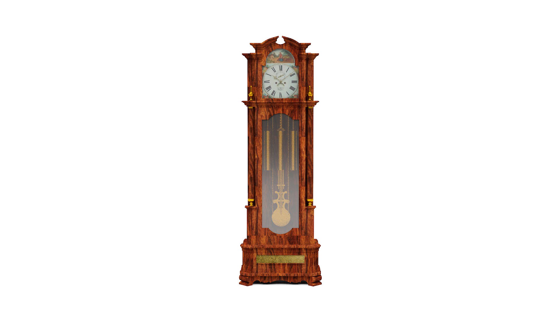 Antique Grandfather Clock 3d Model Turbosquid 2184260