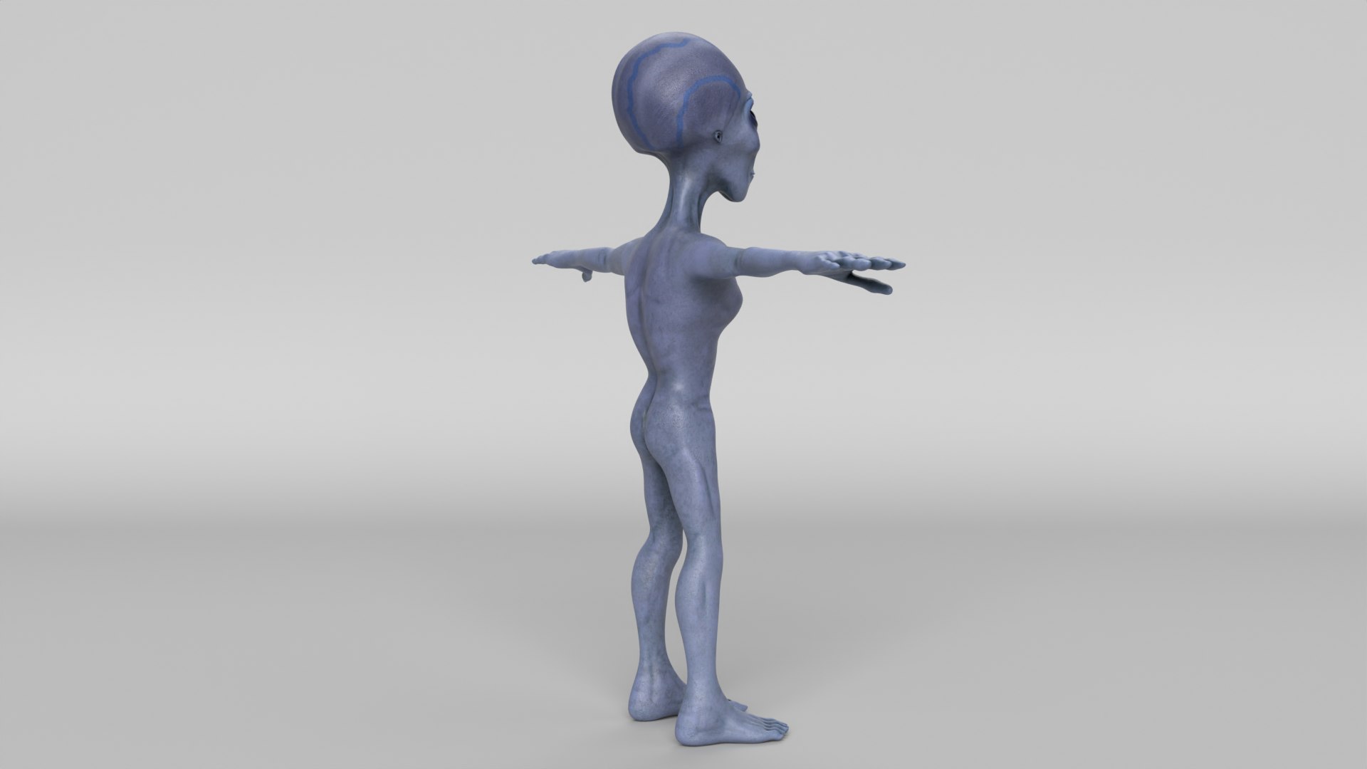 3D Female Grey Alien Model - TurboSquid 2115462