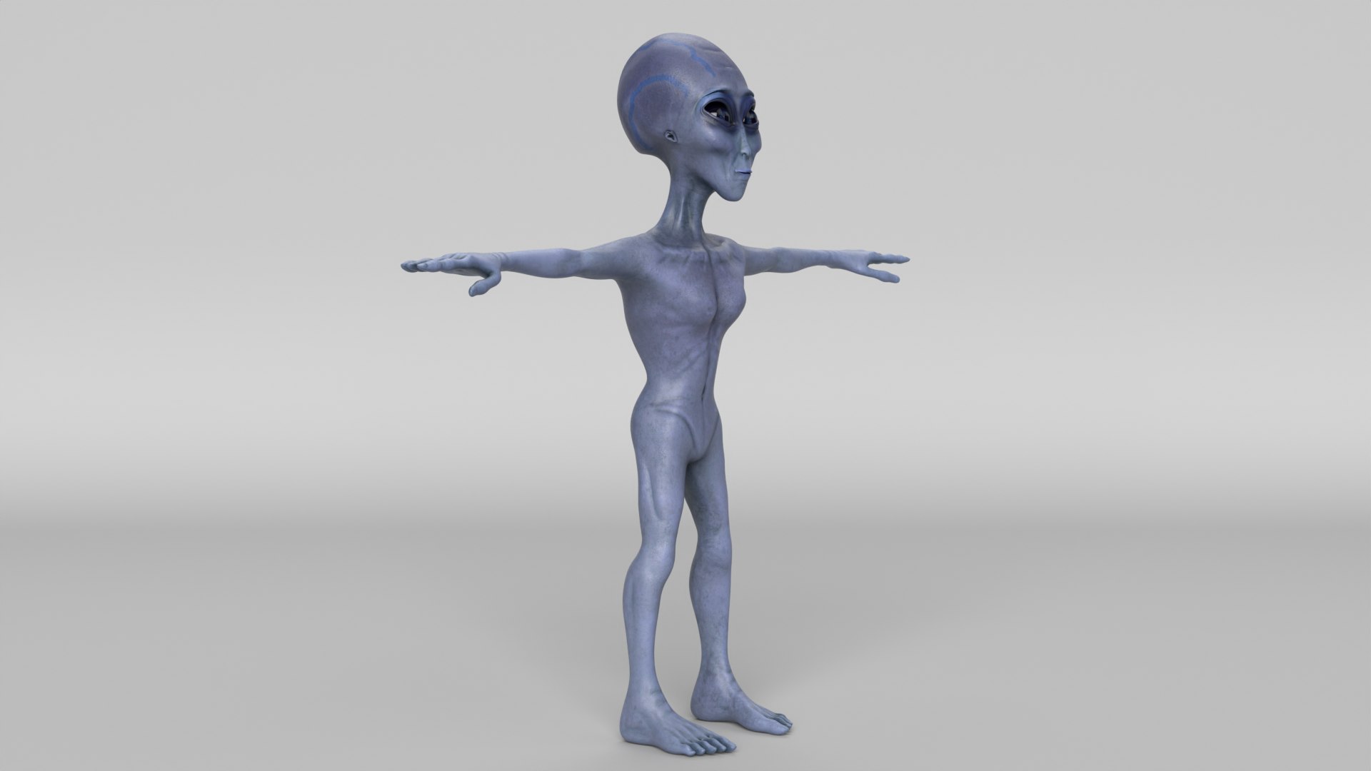 3D Female Grey Alien Model - TurboSquid 2115462